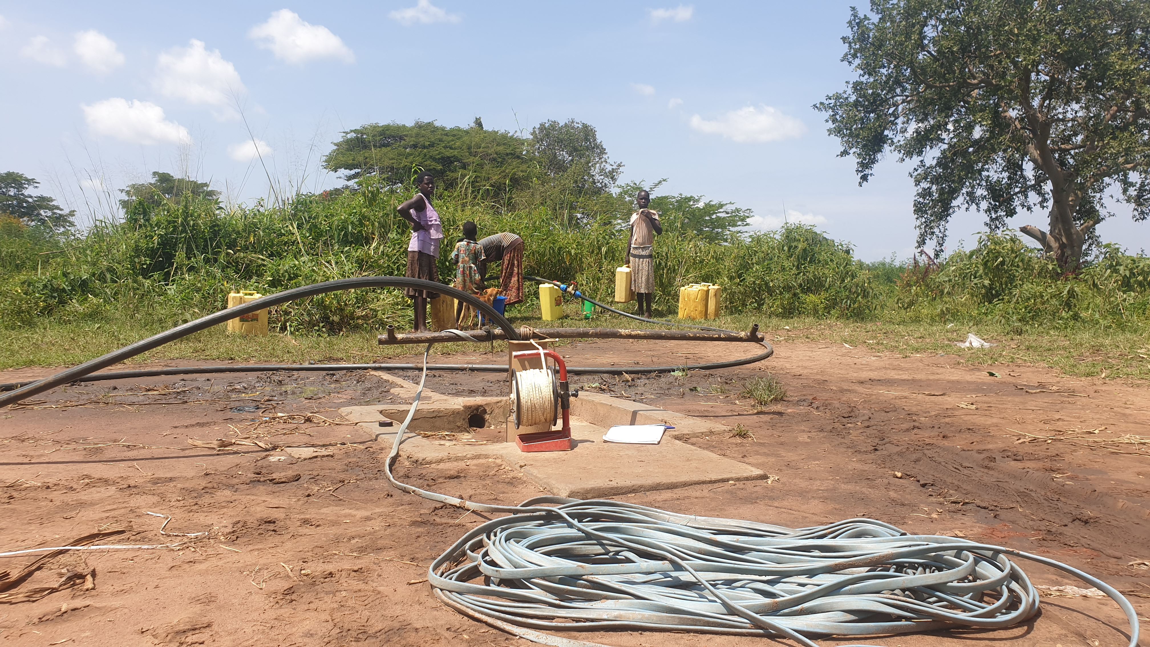 Pumping test - Borehole pump testing in Uganda